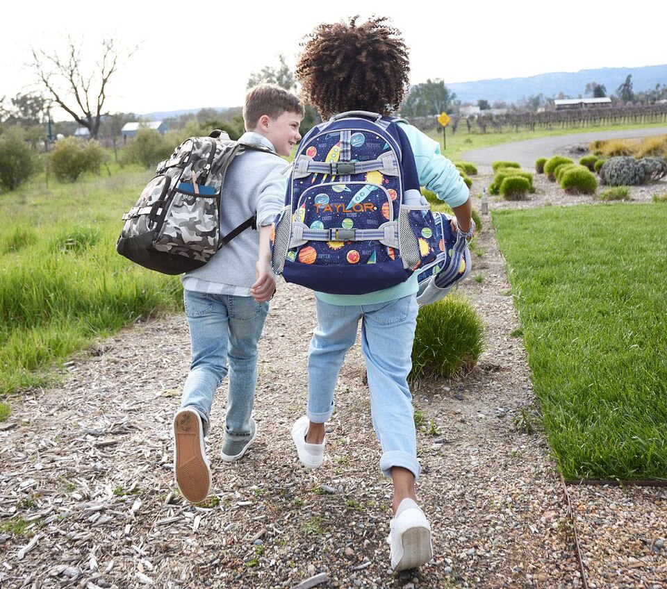 Mackenzie Grey Classic Camo Reflective Backpacks | Pottery Barn Kids AU